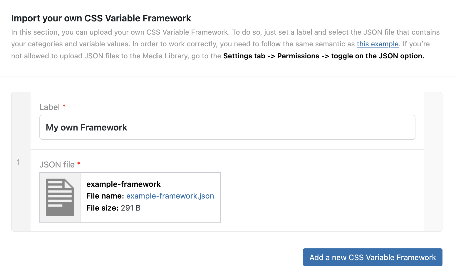 Import Your Own Css Variable Framework Advanced Themer
