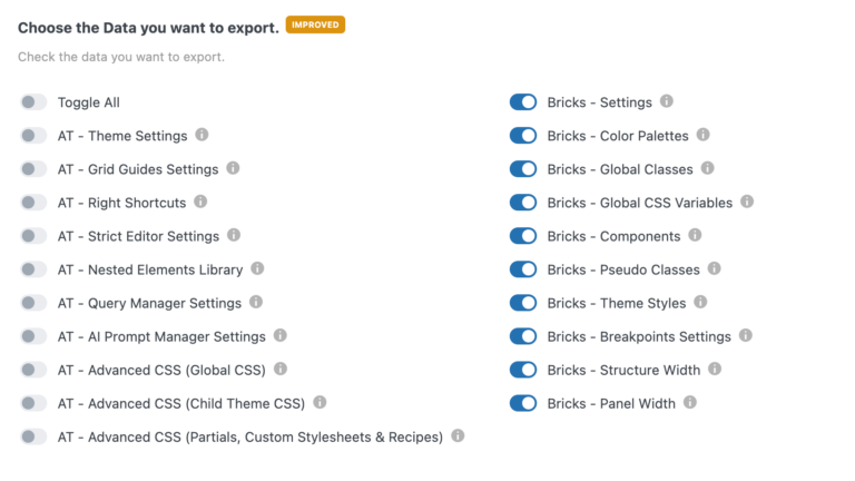 Migrate your Bricks Settings - Advanced Themer